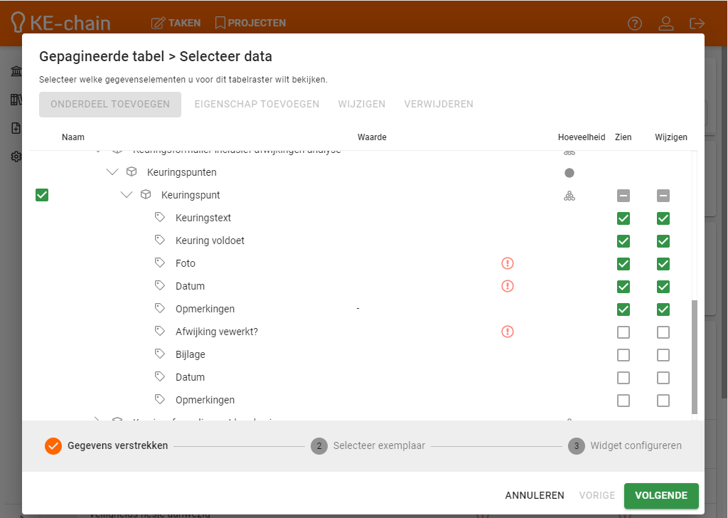 Hoe kan ik afwijkingen direct uit mijn keuringsformulier wegfilteren?